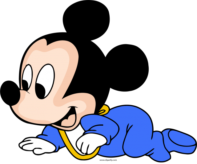 Baby Mickey Mouse With Birthday Cake 1 Year PNG | Citypng