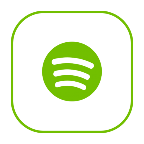 Square Black & Green Spotify App Icon PNG | Citypng