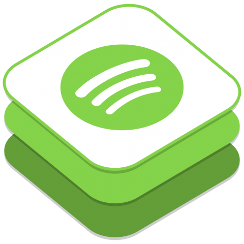 Square Black & Green Spotify App Icon PNG | Citypng