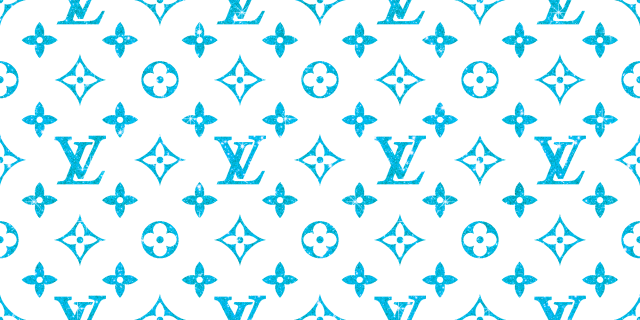 Lv Louis Vuitton Blue Pattern HD PNG | Citypng
