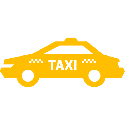 Vector Taxi Front View Cab Car Icon PNG | Citypng