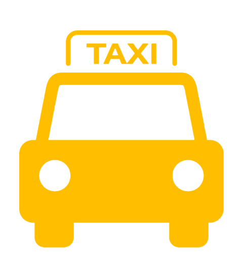 Vector Taxi Front View Cab Car Icon PNG | Citypng