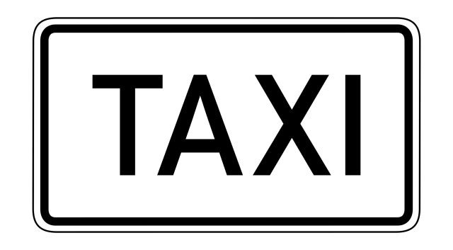 White Sign Logo Taxi Zone Icon | Citypng