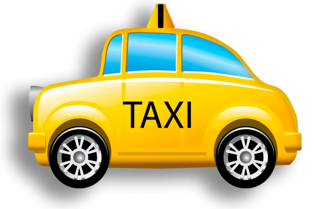 Yellow Cartoon Cab Taxi Car Auto PNG | Citypng