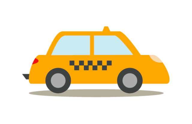 Vector Yellow Checker Taxi Cab Icon PNG | Citypng
