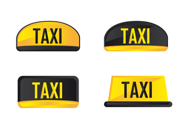 HD Set Of Taxi Logos Icons Signs PNG | Citypng