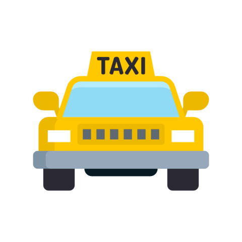 Flat Checker Cab Taxi Icon FREE PNG | Citypng