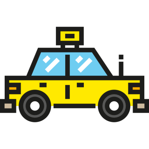 Vector Vintage Taxi Cab Icon PNG | Citypng