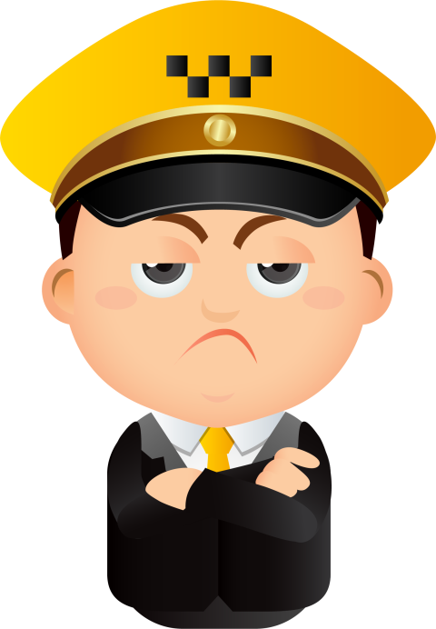 HD Taxi Clipart Driver Cartoon Transparent PNG | Citypng