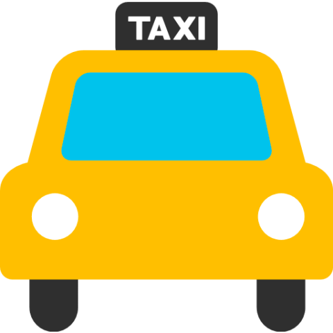 Vector Yellow Checker Taxi Cab Icon PNG | Citypng