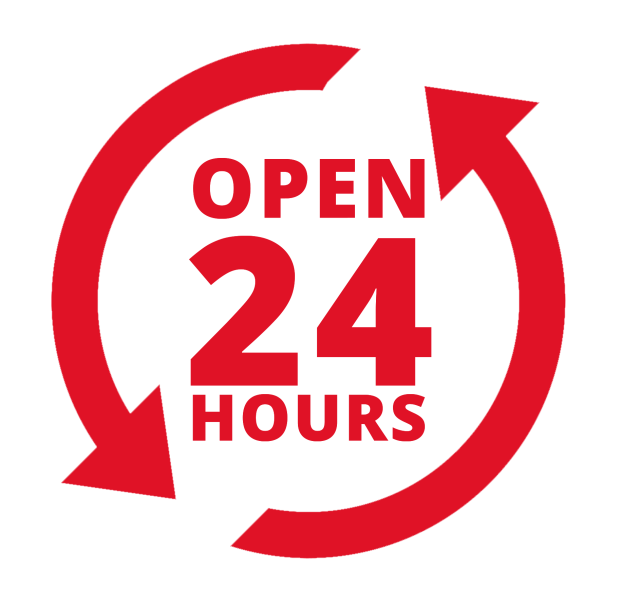 Open 24 Hours Green Logo Icon Sign HD PNG | Citypng