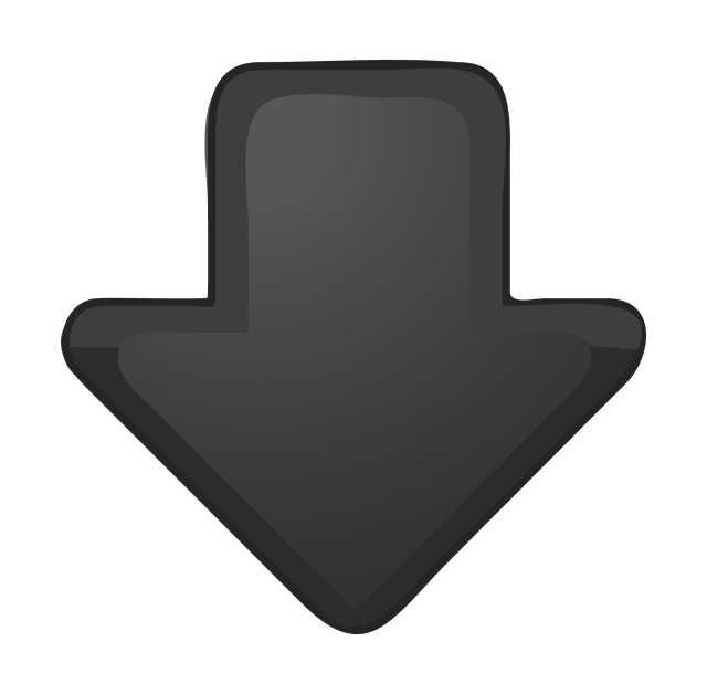 Flat Circle Round Black Download Button Icon PNG | Citypng