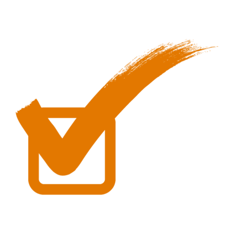 Orange Check Mark Transparent Background