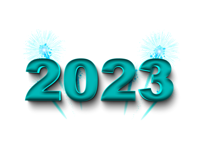 2023 New Year Blue Fireworks PNG Image | Citypng