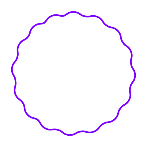 HD Wavy Blue Circle Shape Border Frame PNG | Citypng