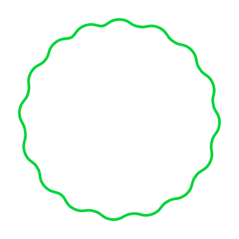 HD Wavy Blue Circle Shape Border Frame PNG | Citypng