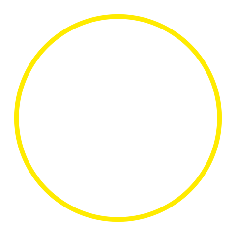 Drawing Doodle Neon Glowing Yellow Circle HD PNG | Citypng