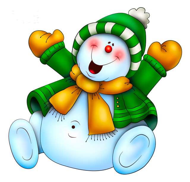 Cartoon Snowman Head Wearing Christmas Clothes PNG | Citypng