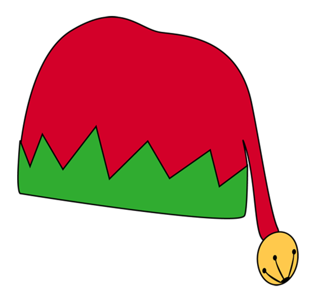 HD Red & Green Elf Christmas Winter Hat Cap PNG | Citypng