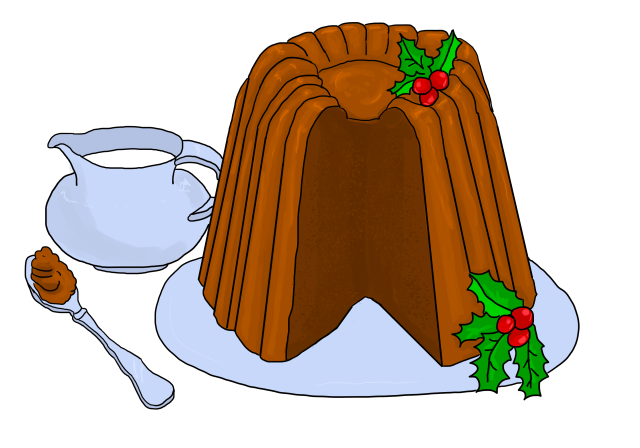 Illustration Cartoon Christmas Pudding Cake PNG | Citypng