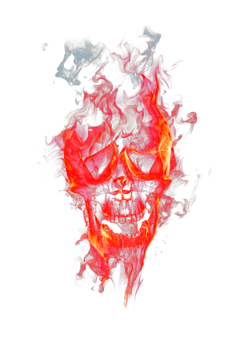 Skull Purple Fire With Smoke FREE PNG | Citypng