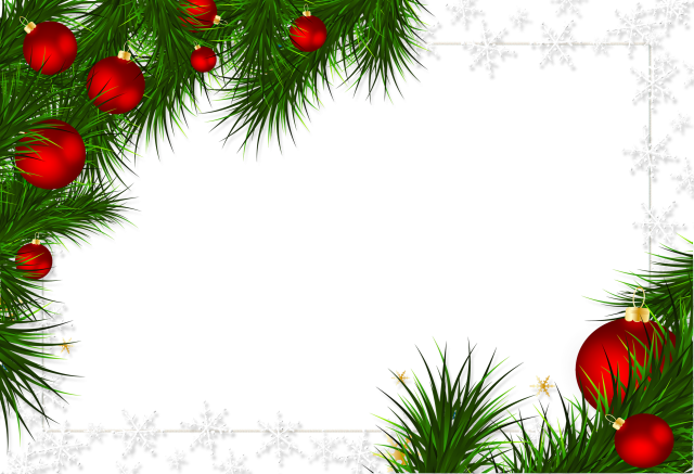 Square Decorated Christmas Frame HD PNG | Citypng