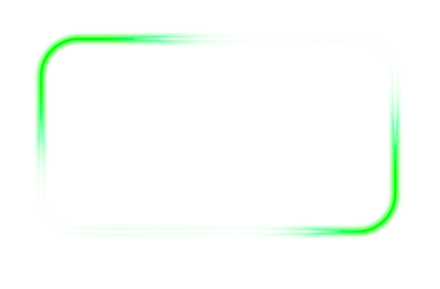 Glowing Light Effect Square White Frame HD PNG | Citypng