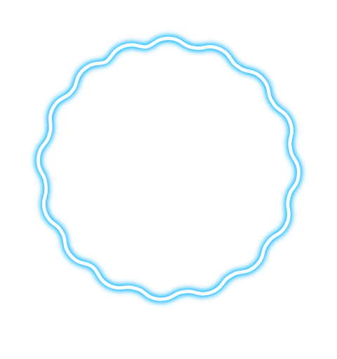 HD Wavy Blue Circle Shape Border Frame PNG | Citypng