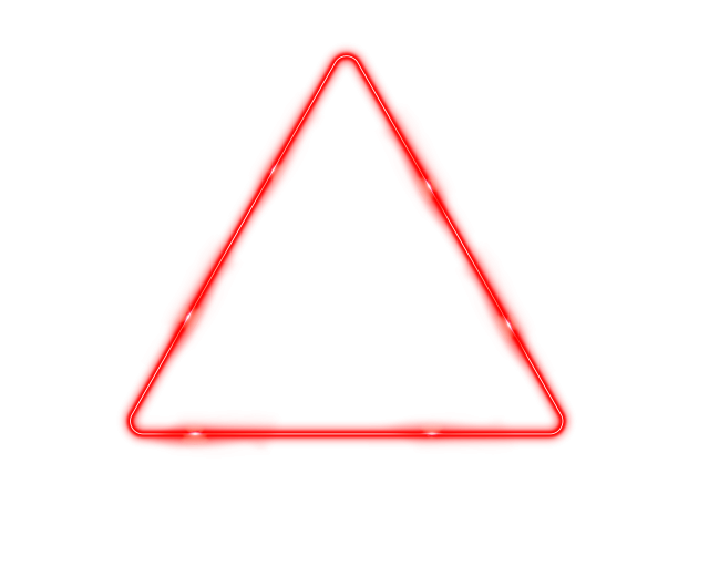 Neon Double White Triangle With Flare Effect HD PNG | Citypng