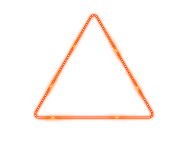 Neon Double White Triangle With Flare Effect HD PNG | Citypng