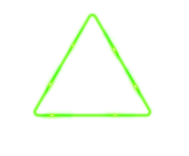 Neon Double White Triangle With Flare Effect HD PNG | Citypng