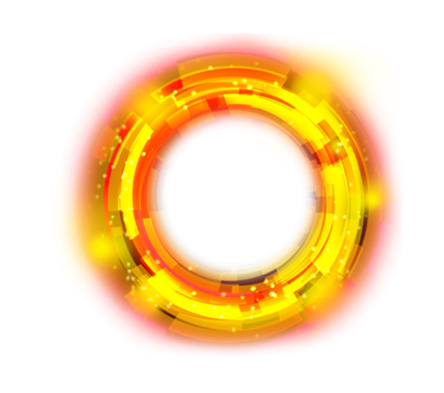 Green Digital Lighting Luminous Ring Circle Effect PNG | Citypng