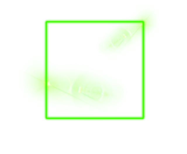 HD White Neon Border Frame Effect PNG | Citypng