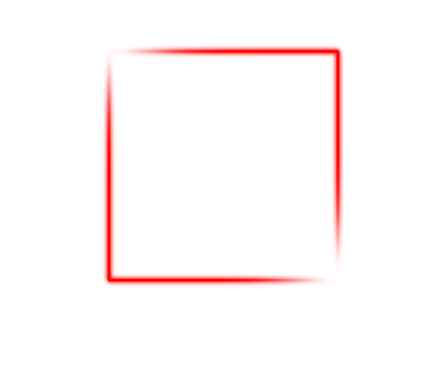 Aesthetic Neon Blue Green Square Frame PNG Image | Citypng