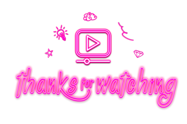 HD Instagram IGTV Thanks For Watching Neon Sign PNG | Citypng