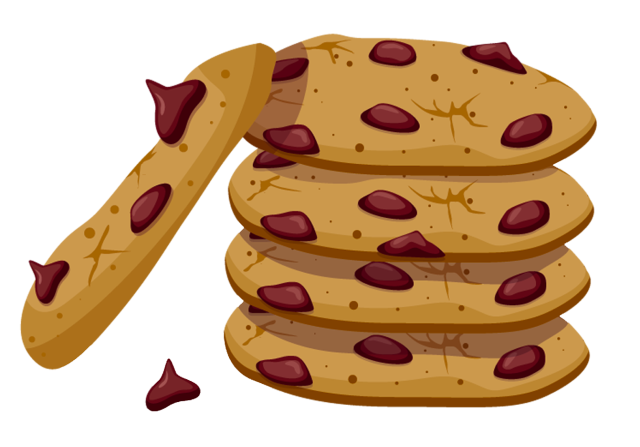 Cartoon Two Brown Cookies Chip HD PNG | Citypng