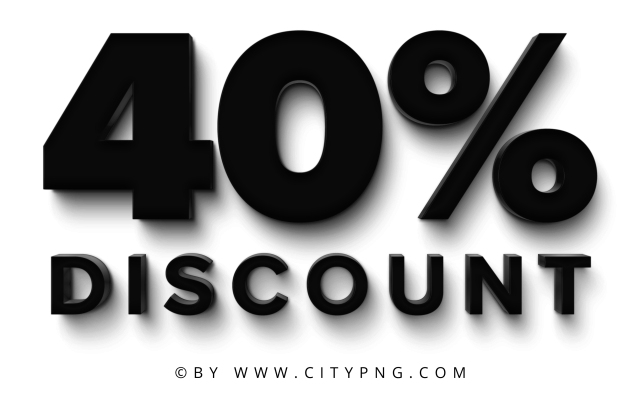 HD 20 Percent Discount Text Logo Sign Black PNG | Citypng