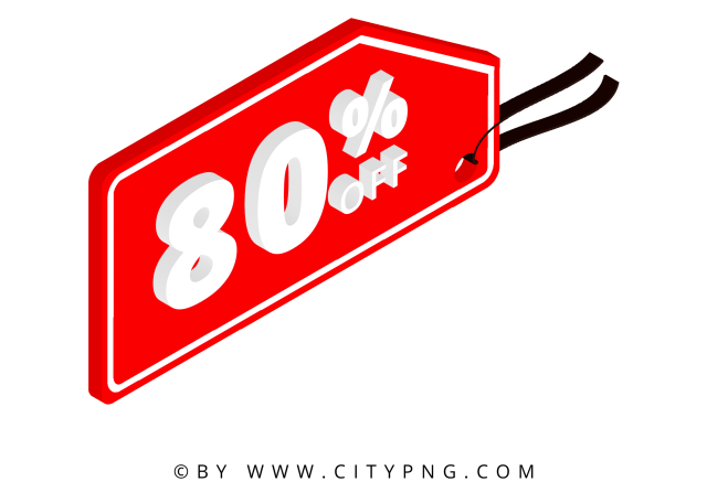 Red 20% Off Tag Label Sign Logo Transparent PNG | Citypng