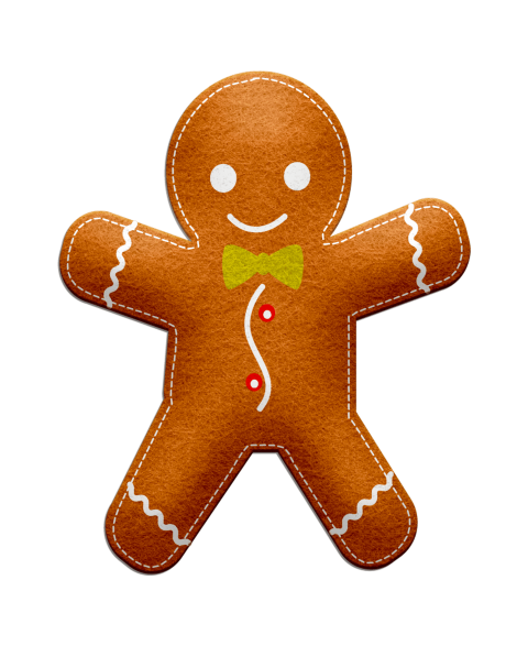 Cartoon Eating Brown Gingerbread Man HD PNG | Citypng