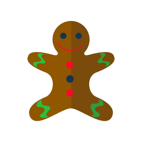Gingerbread Man Black Icon Silhouette PNG | Citypng