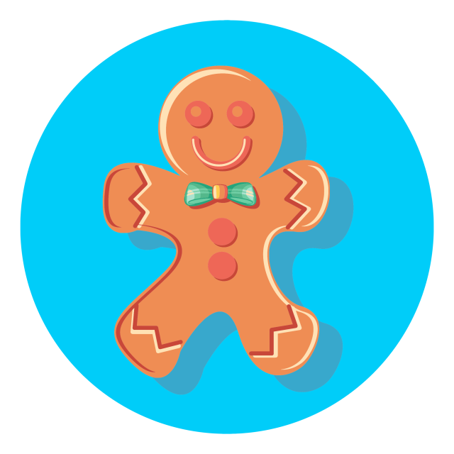 Gingerbread Man Black Icon Silhouette PNG | Citypng