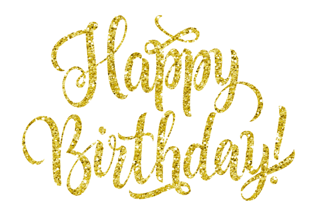 Golden Gold Happy Birthday Balloons Words PNG Image | Citypng