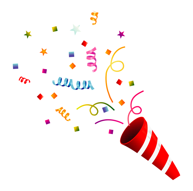 Silver Ribbon Confetti Streamers Party Image PNG | Citypng