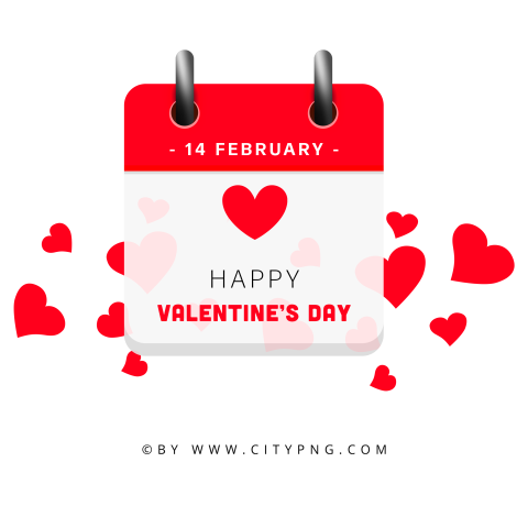 Creative Happy Valentine's Day Frame With Ribbons PNG | Citypng