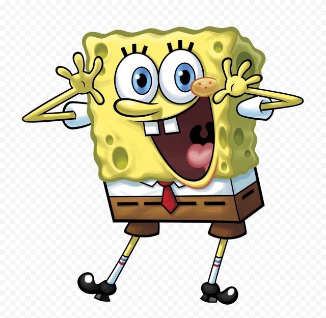 HD SpongeBob Happy Standing Character PNG | Citypng
