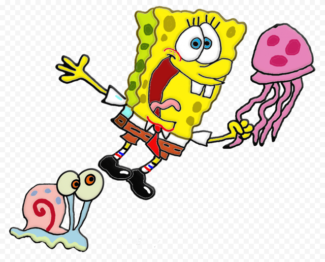 HD Spongebob And Gary Cartoon Character Transparent PNG | Citypng