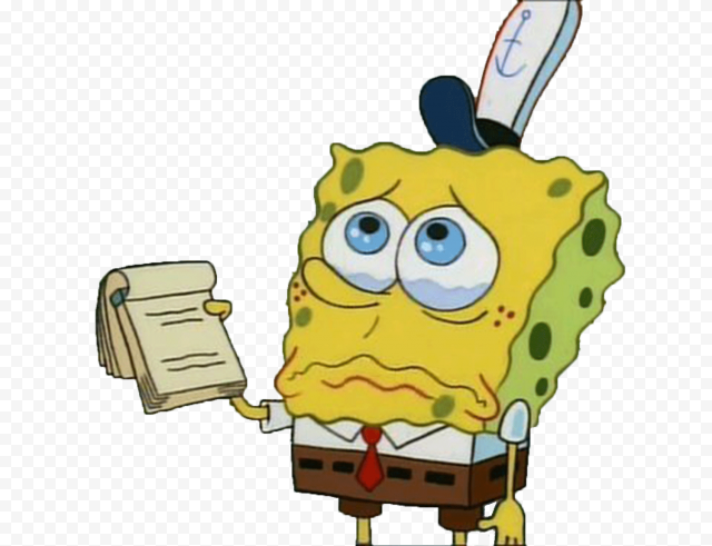 Spongebob Crying Face Gif
