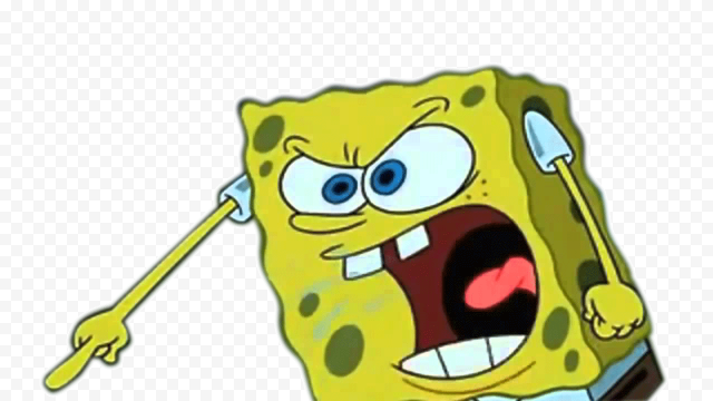 HD Spongebob Running Angry Characters Transparent PNG | Citypng
