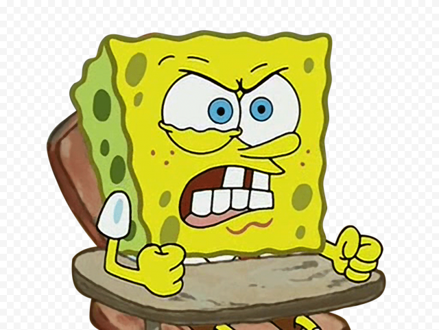 HD Spongebob Angry Classic Character Transparent PNG | Citypng