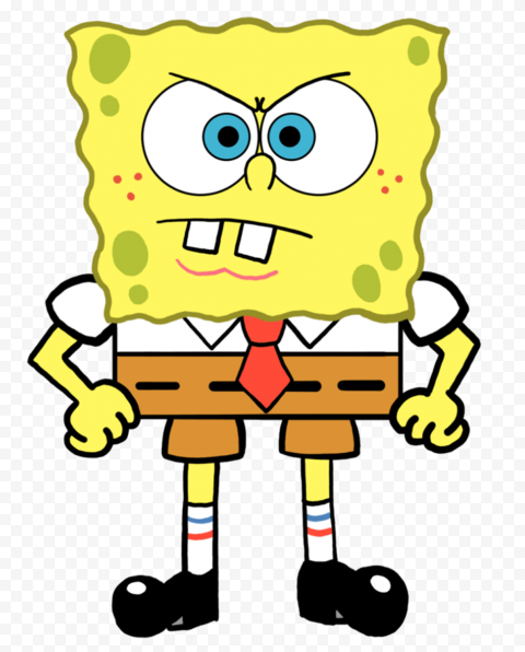 HD Spongebob Running Angry Characters Transparent PNG | Citypng